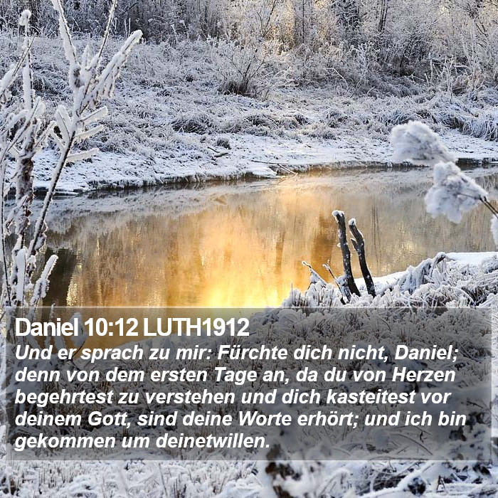 Daniel 10:12 LUTH1912 - Und er sprach zu mir: Fürchte dich nicht,