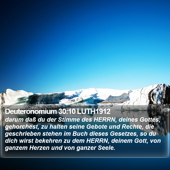 Deuteronomium 30:10 LUTH1912 - darum daß du der Stimme des HERRN, deines