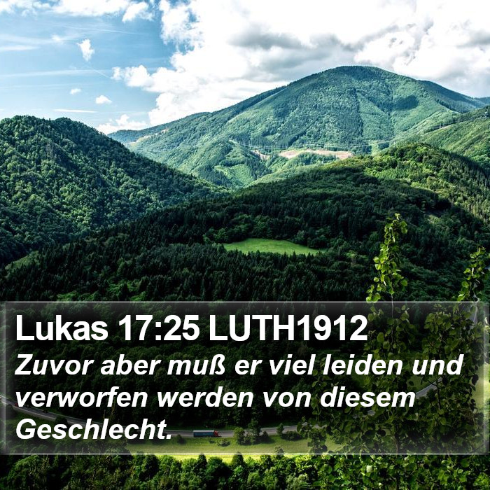 Lukas 17:25 LUTH1912 - Zuvor aber muß er viel leiden und verworfen