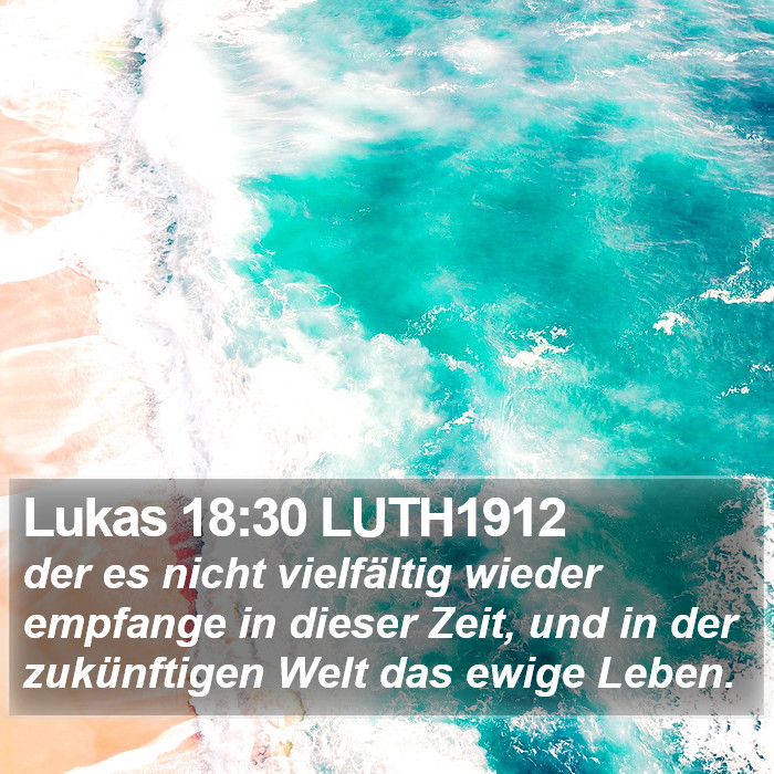 Lukas 18:30 LUTH1912 - der es nicht vielfältig wieder empfange in