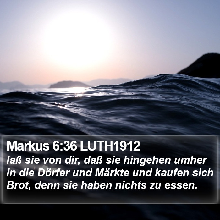 Markus 6:36 LUTH1912 - laß sie von dir, daß sie hingehen umher in die