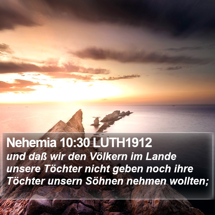 Nehemia 10:30 LUTH1912 - und daß wir den Völkern im Lande unsere