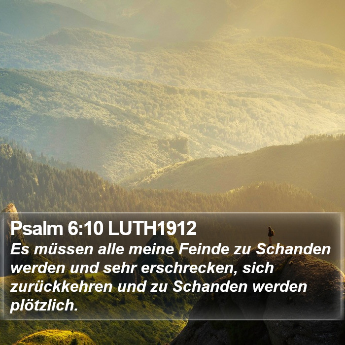 Psalm 6 Bible Images - Psalm Chapter 6 LUTH1912 Bible Verse Pictures