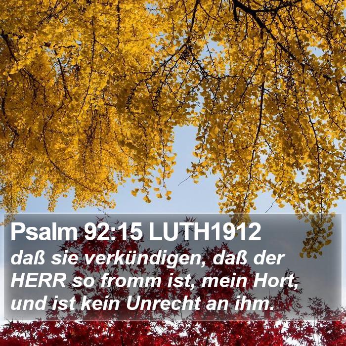 Psalm 92 Bible Images - Psalm Chapter 92 LUTH1912 Bible Verse Pictures